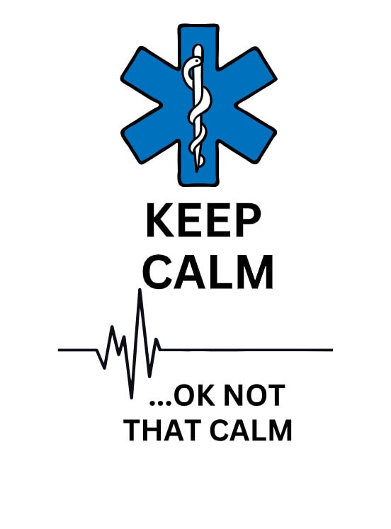 EMS Keep Calm... Ok Not That Calm EKG SVG - Etsy