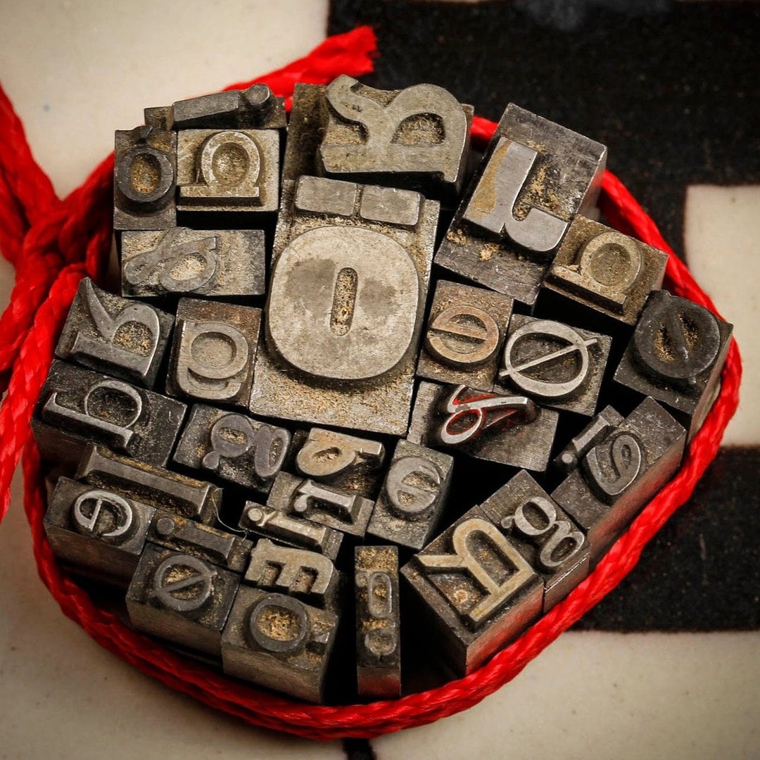 Set of ø,r,e,g,i,d Antique Letterpress Letter Blocks, Vintage Printer ...