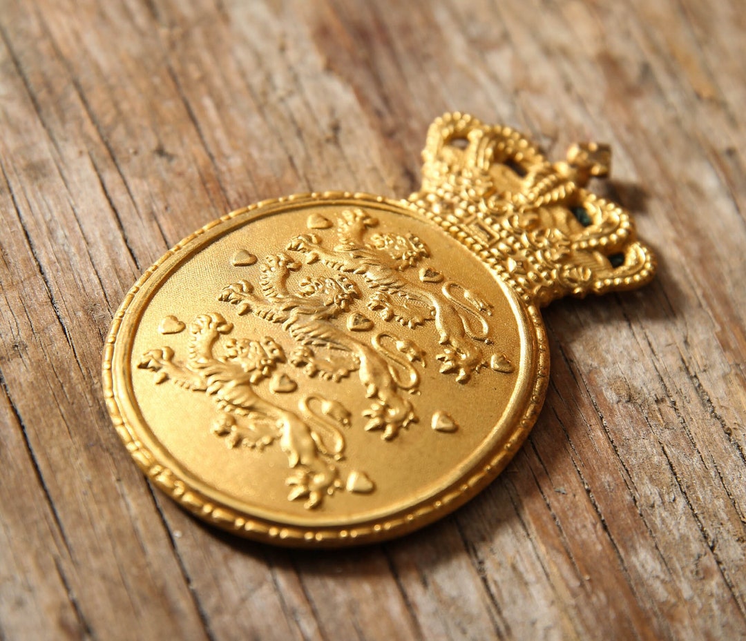 Danish Police Badge / Emblem, Vintage. Used on Gala Uniform, Original ...