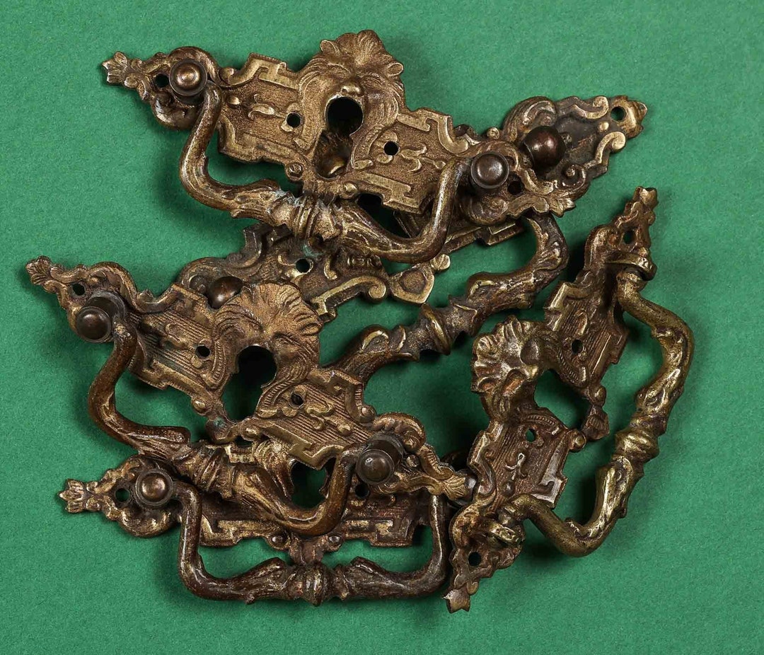 Vintage Reclaimed Antique Drawer Handles With Keyholes, Salvage From ...