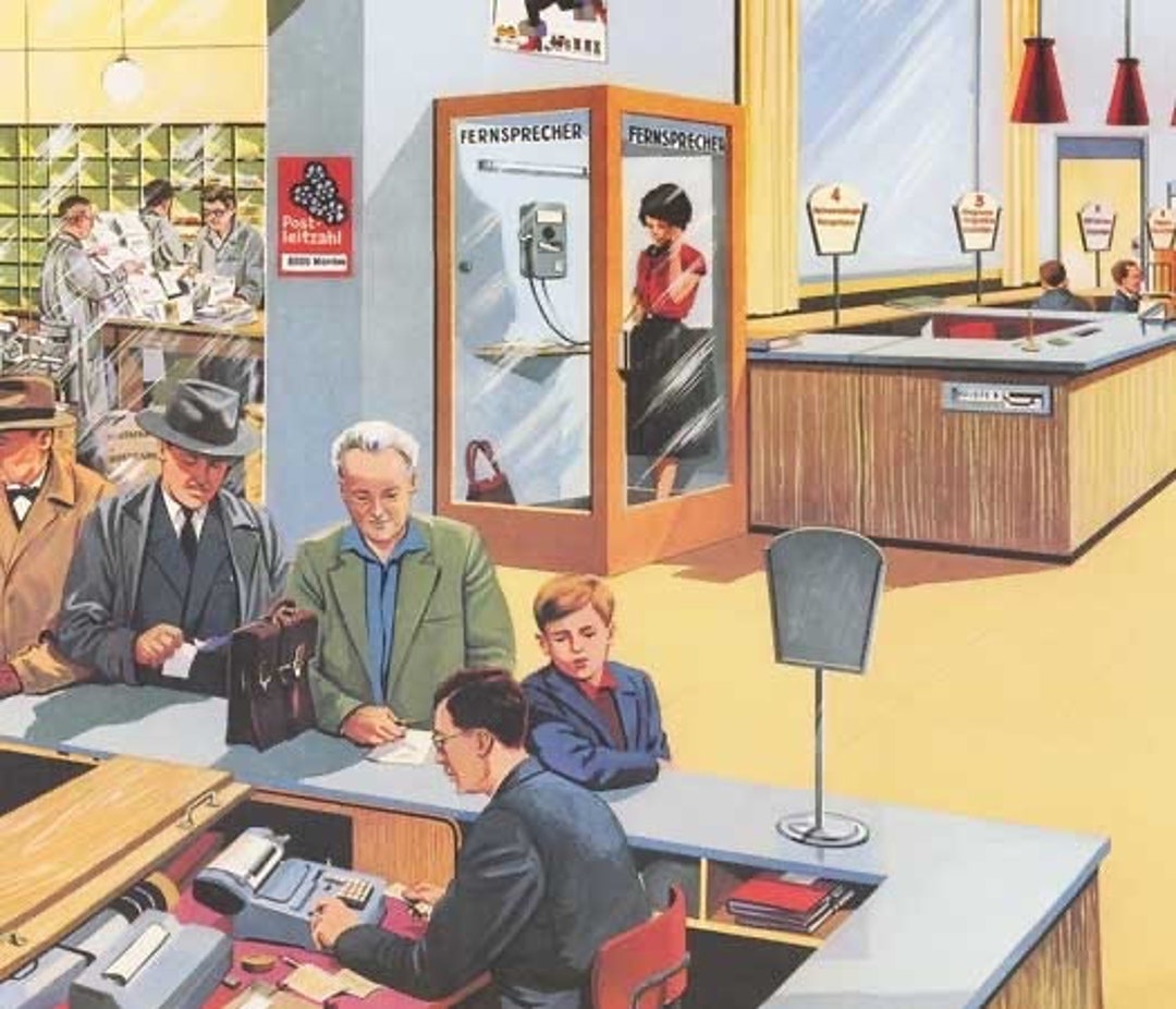 Original Vintage Schools Poster, That Shows Daily Life in the 1950s ...