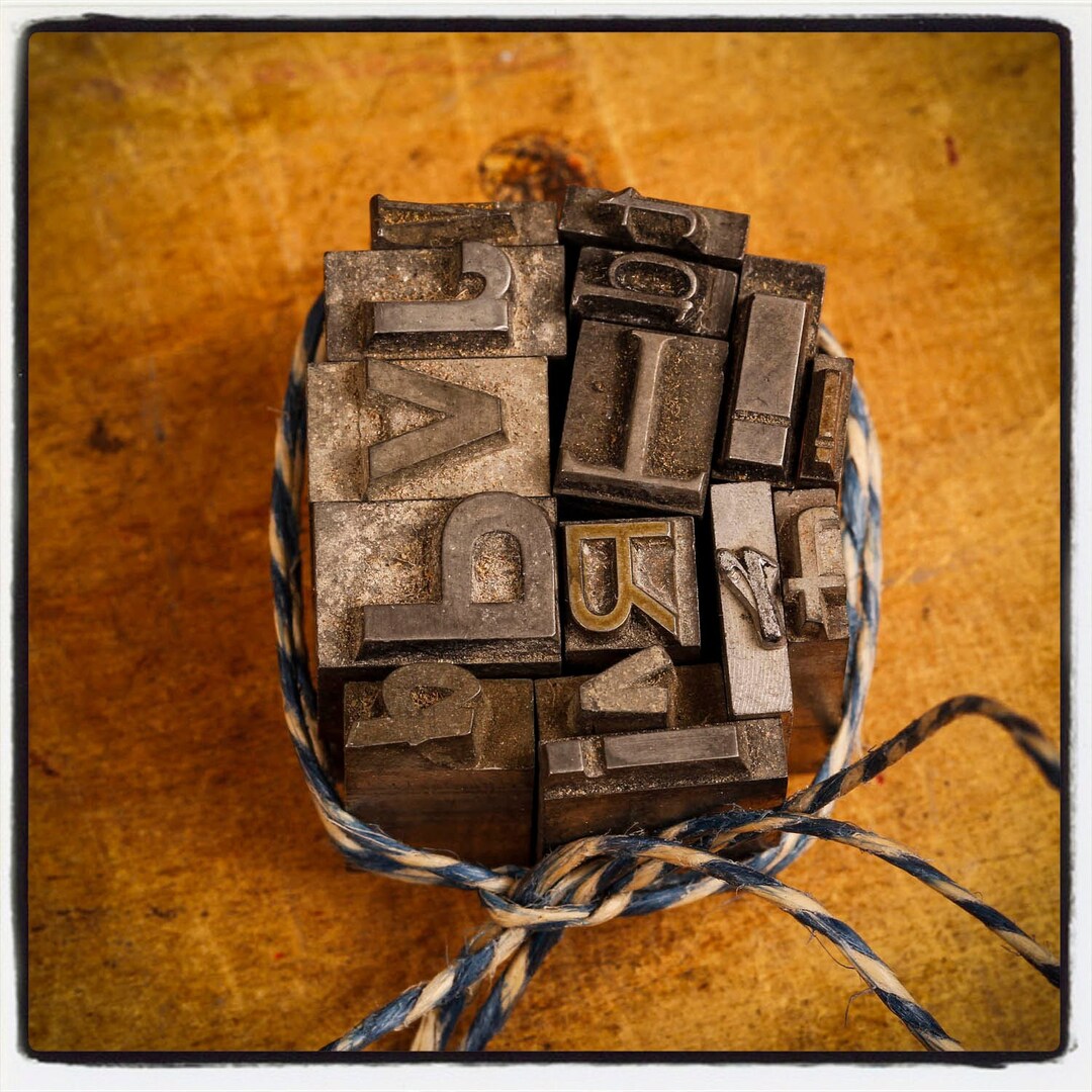 Set of T,r,p,v,i Antique Letterpress Letter Blocks, Vintage Printer ...