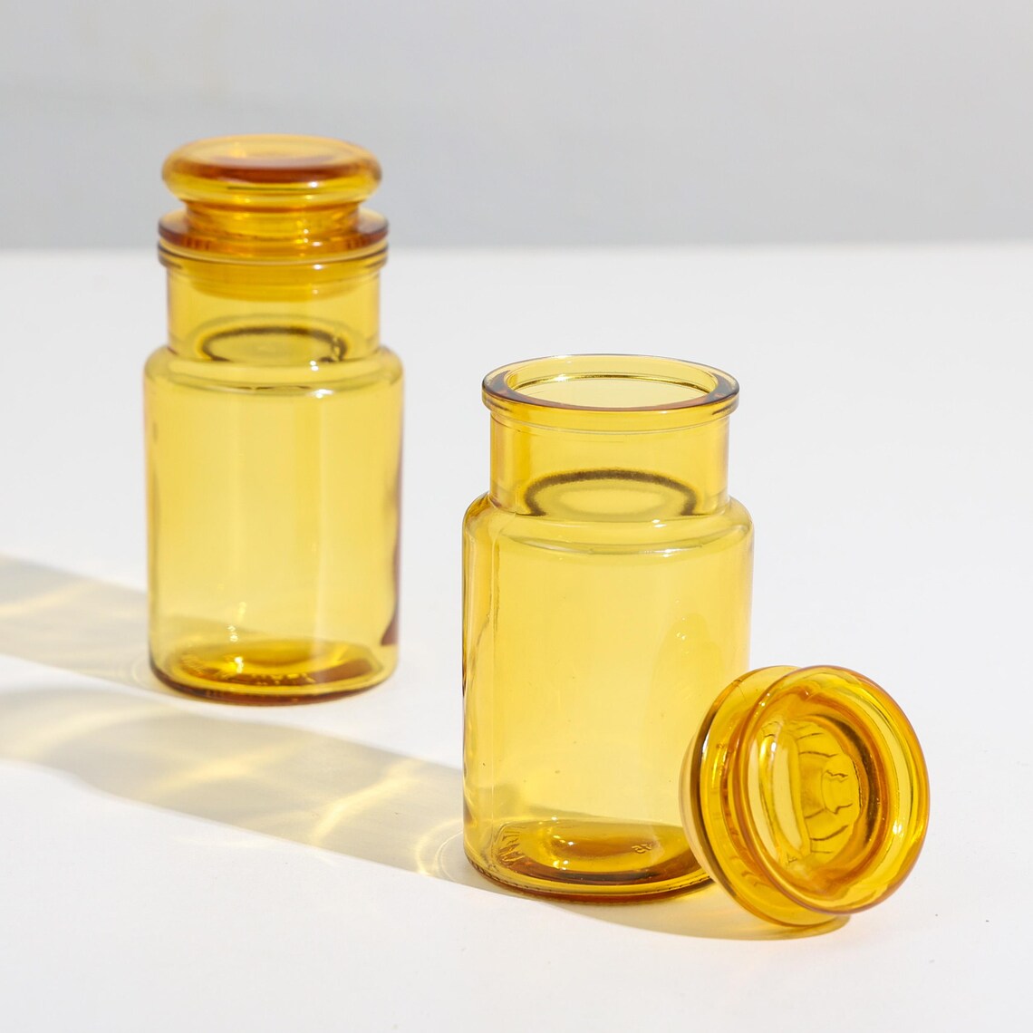 Italian Vintage 1970s Glass Jars – Set of 2 – Kitchen Storage – Retro ...