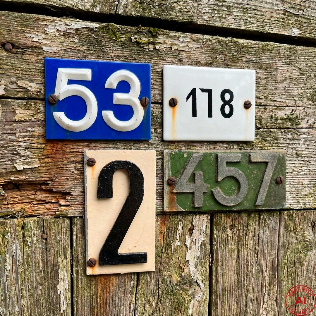 Vintage House Number Signs Available Individually. - Etsy