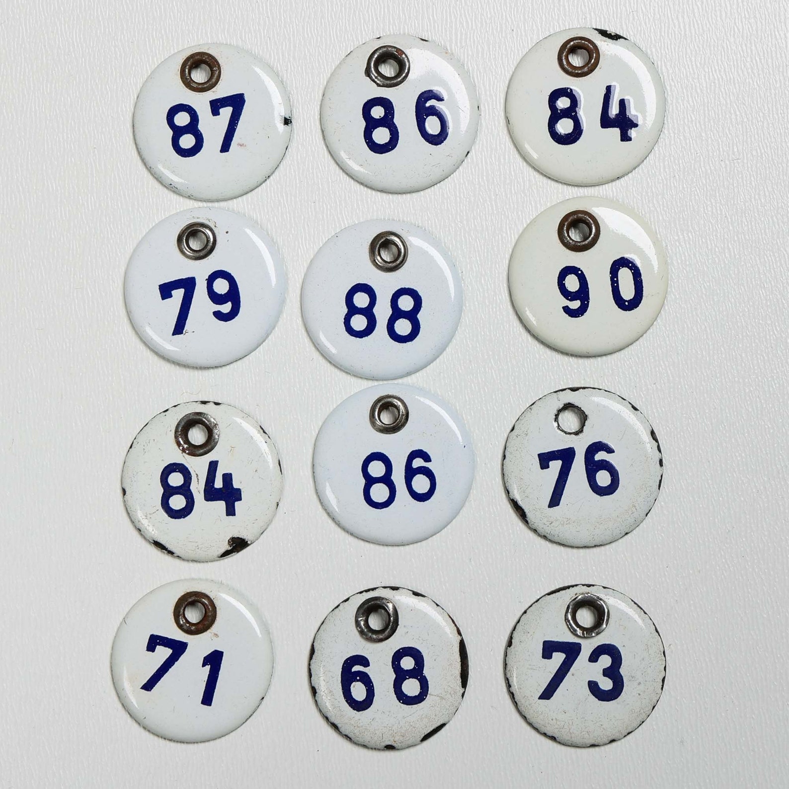 No. 6 to 130... Small Vintage, 1950s, Enamel Numbers Signs, Vintage ...