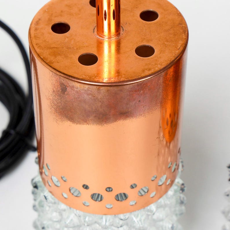 Vintage Copper Bubble Glass Pendant Lamps – DDR 70s Lighting (pair) - Etsy