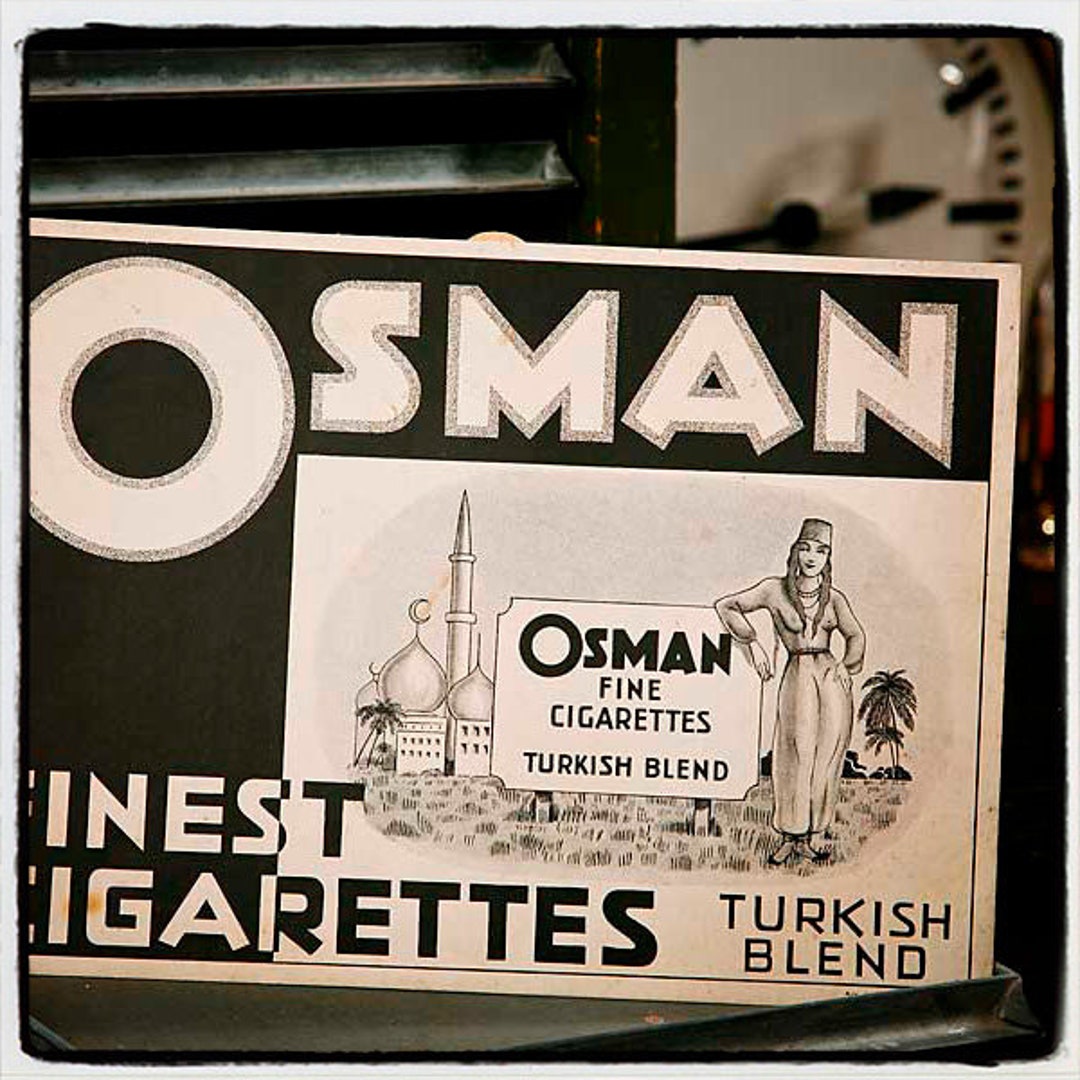 Old Advertising Cardboard Sign From Osman Cigarettes. - Etsy