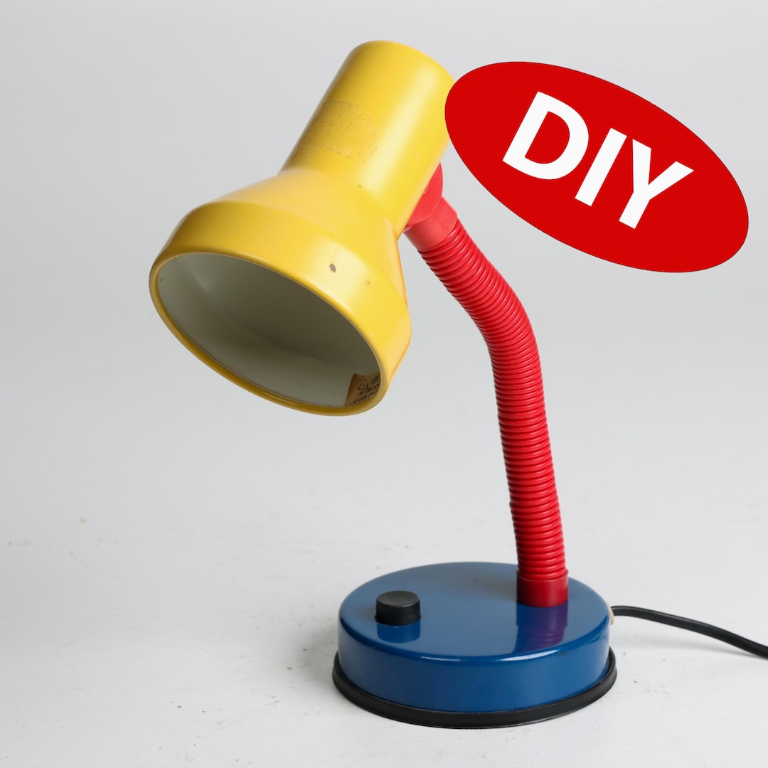 Memphis Desk / Table Lamp, Sold as a DIY Project. - Etsy