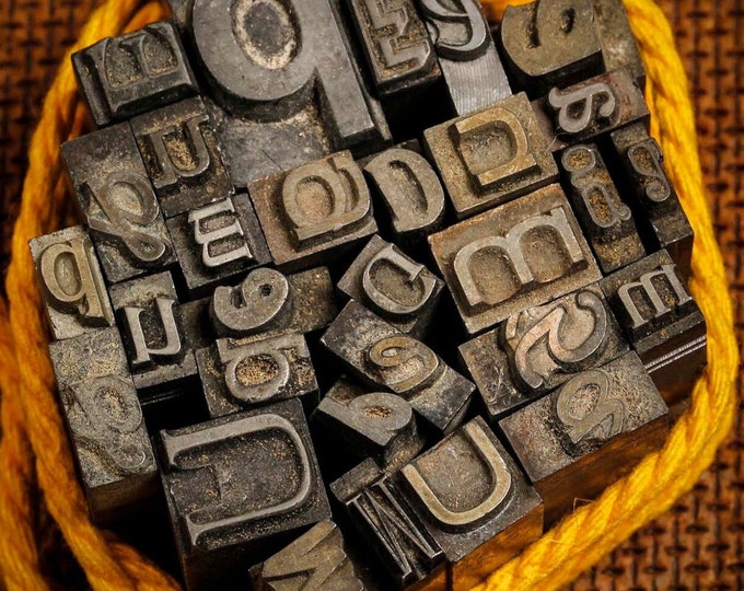 Set of U,m,e,a,d,g Antique Letterpress Letter Blocks, Vintage Printer ...