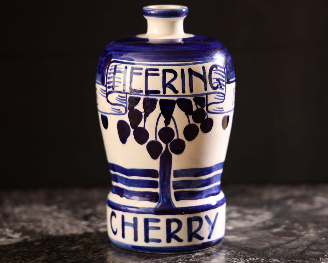 Vintage / Antique ROYAL COPENHAGEN Faience Pottery Bottle, Brandy ...