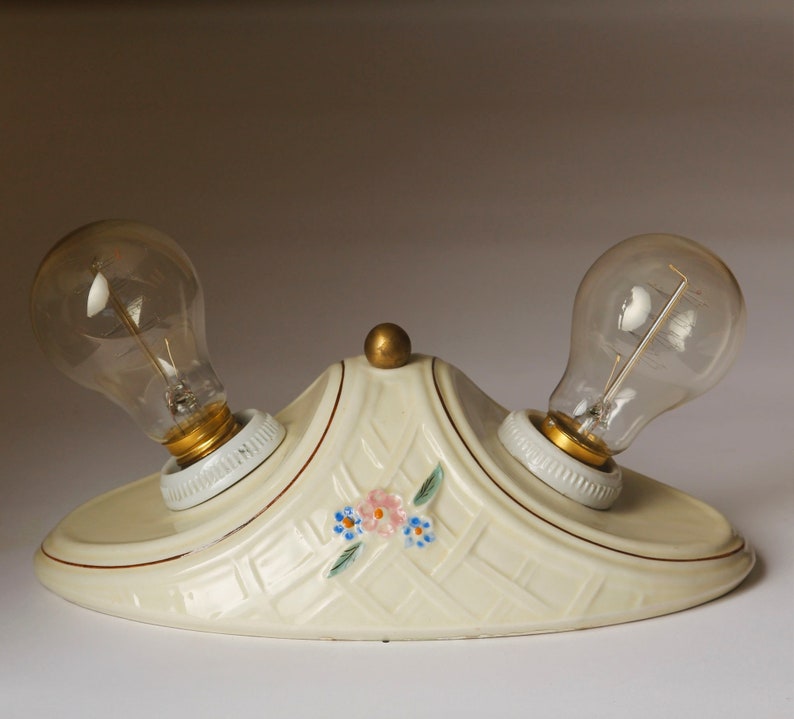 Vintage German Wall or Ceiling Sockets Porcelain Lamp 1930s - Etsy