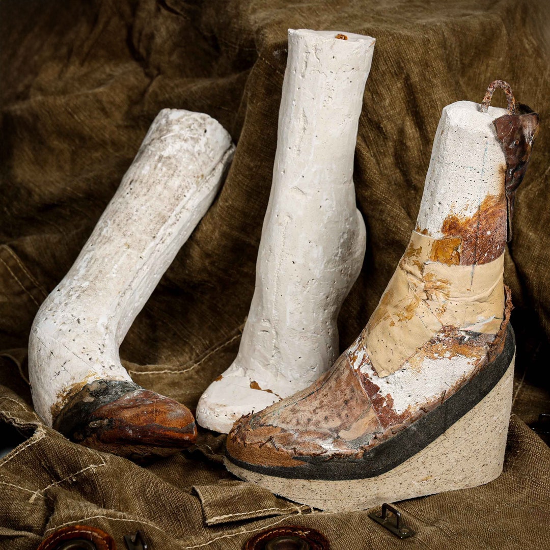 Vintage Plaster Mold of Deformed Feet, Shoe Bandagist, Medical ...