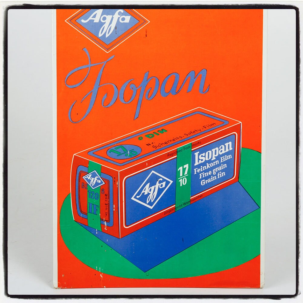 Agfa Isopan Film Advertising Sign Made of Cardboard - Etsy