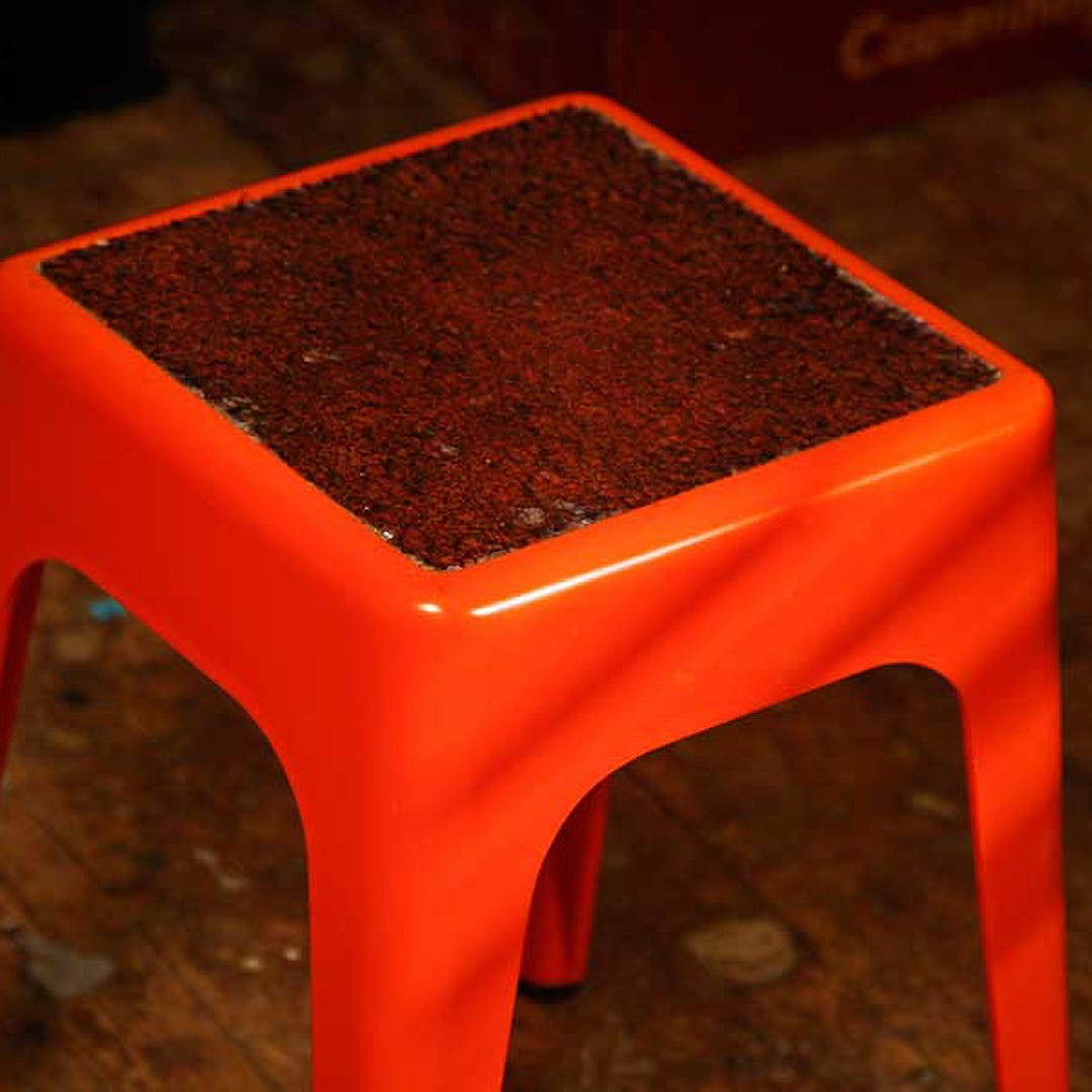 Danish Retro Stool From the Early 1970s, Ornage Plastic - Etsy