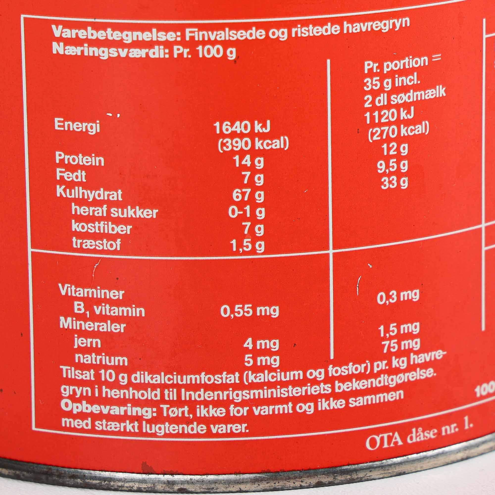 Old Vintage OTA Sol Gryn Can From Denmark "havregryn" Oatmeal, Solgryn ...
