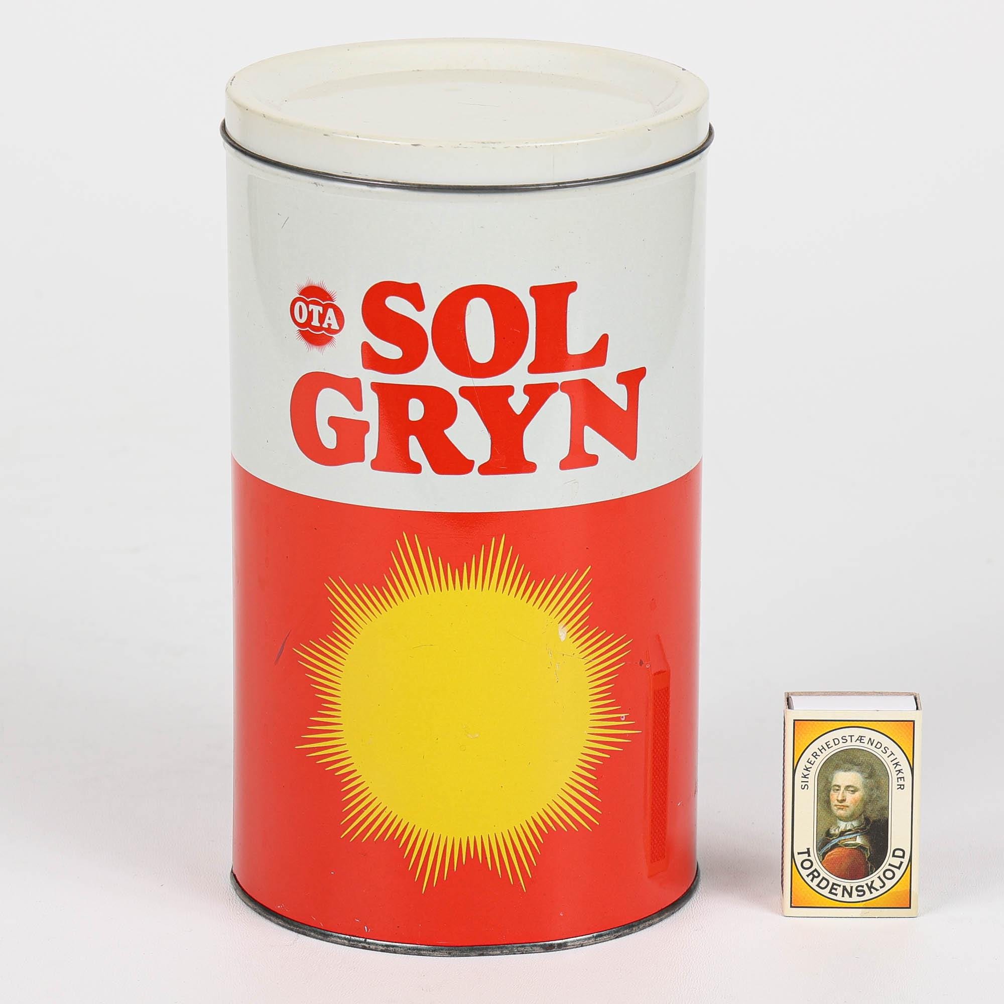 Old Vintage OTA Sol Gryn Can From Denmark "havregryn" Oatmeal, Solgryn ...