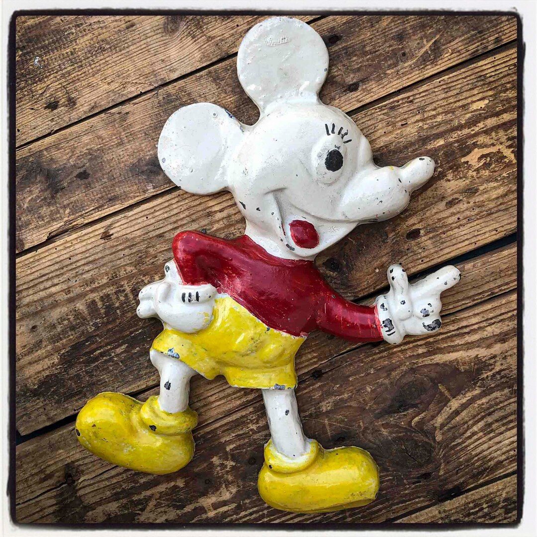 Old Vintage Mickey Mouse Figure in Iron. - Etsy