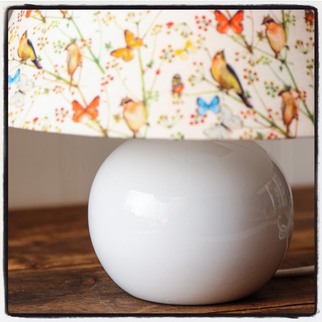 Elegant White Ceramic Lamp Base With New Fabric Cord – Minimalist ...