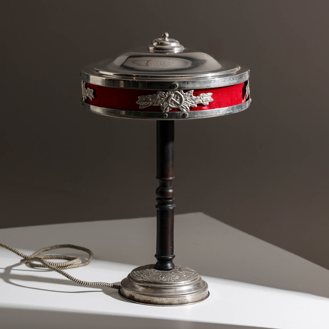 Antique Historical Socialist Soviet Desk Lamp Stalinist Empire Sickle ...