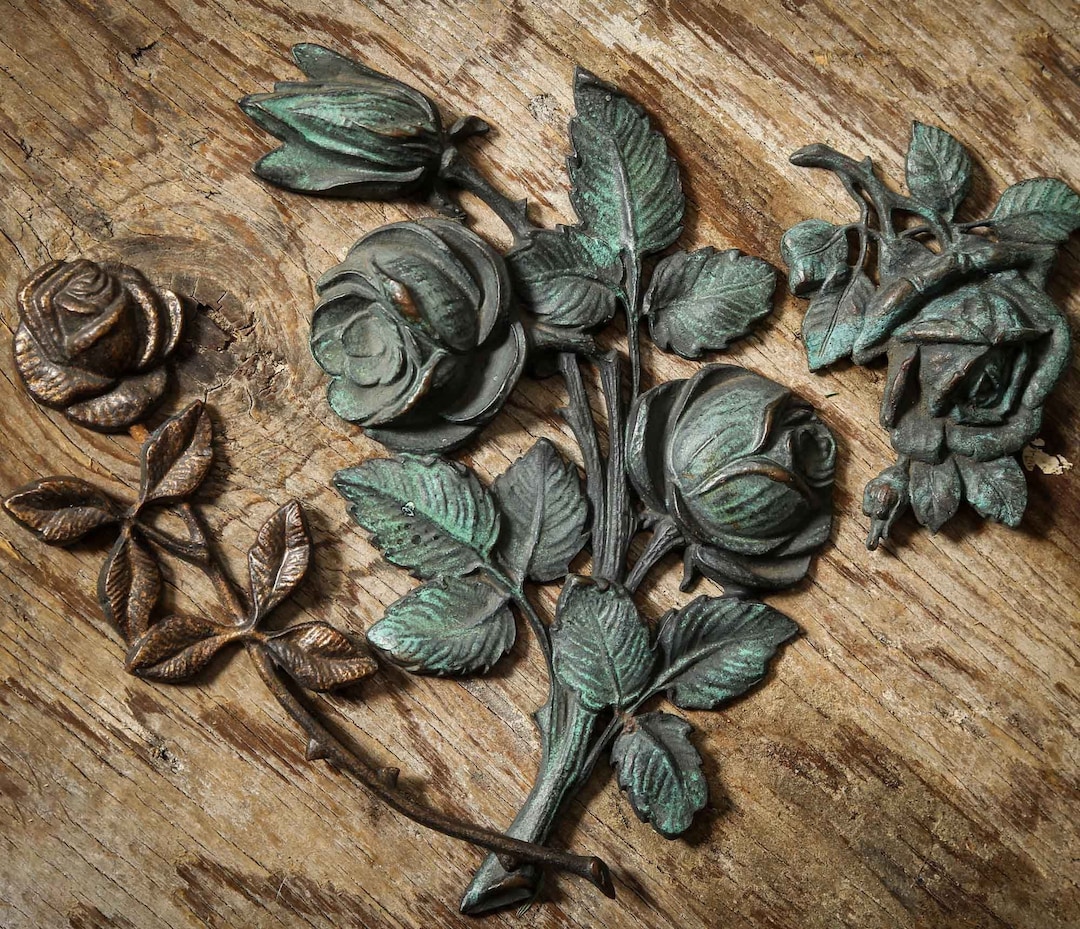 Beautiful, 1950s, Vintage, Bronze Rose, From an Old Headstone - Etsy