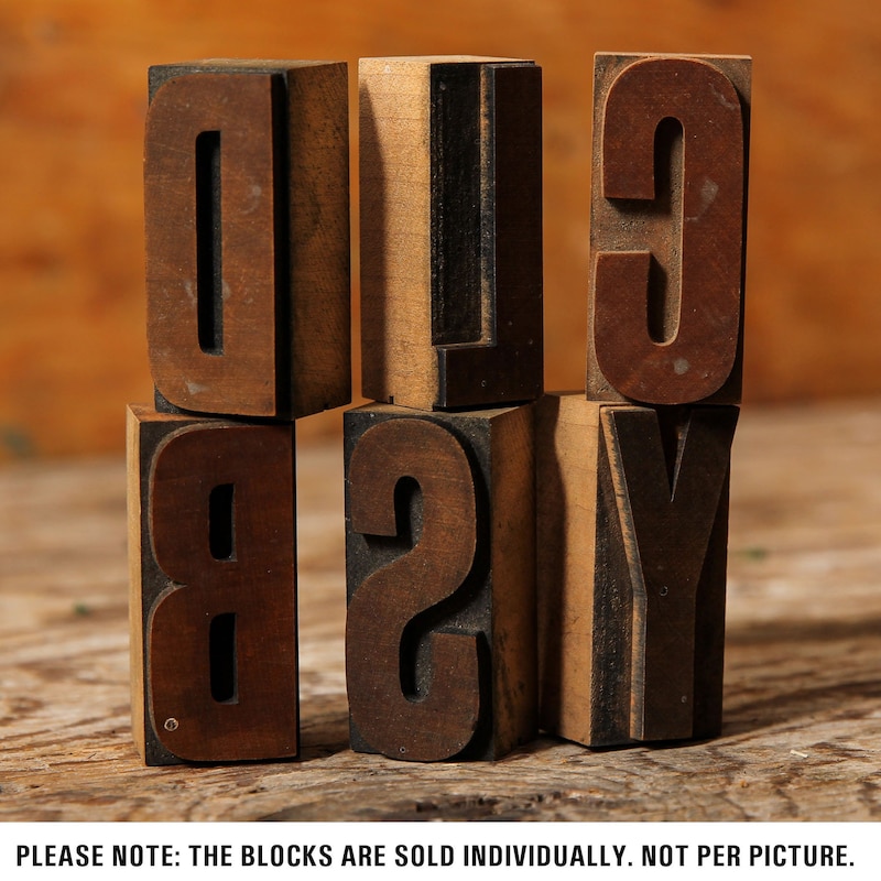 Letterpress Blocks - Etsy