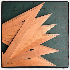 Vintage Bühner Wood Triangular Rulers, Germany - Etsy