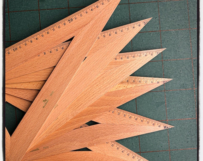 Vintage Bühner Wood Triangular Rulers, Germany - Etsy