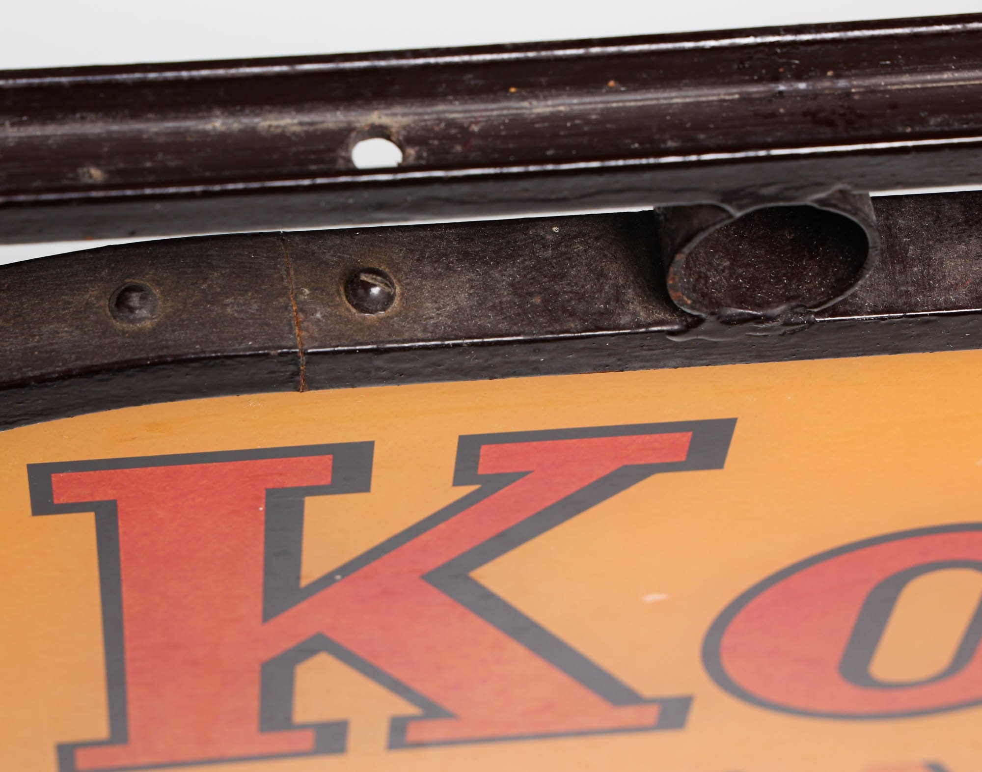 Kodak Films & Camera's, Double-sided Glass Sign, Mounted in Iron Frame ...