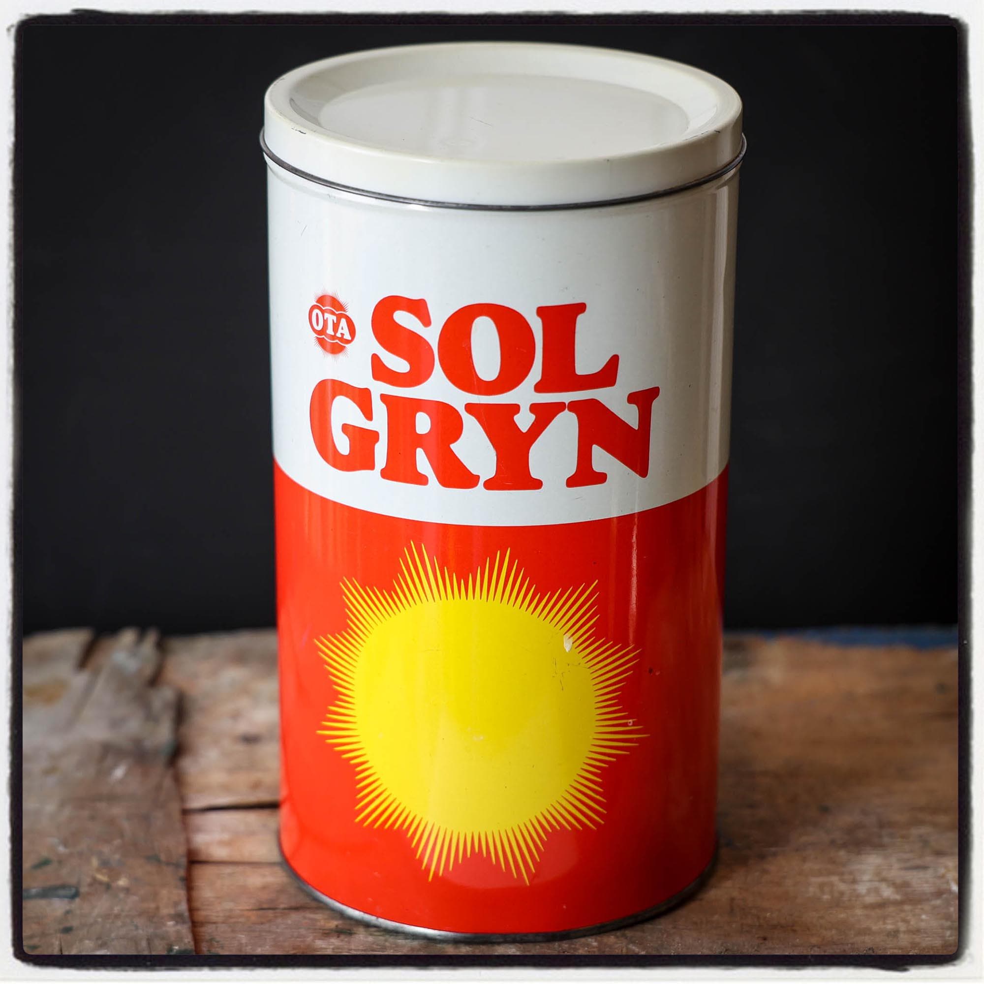 Old Vintage OTA Sol Gryn Can From Denmark "havregryn" Oatmeal, Solgryn ...