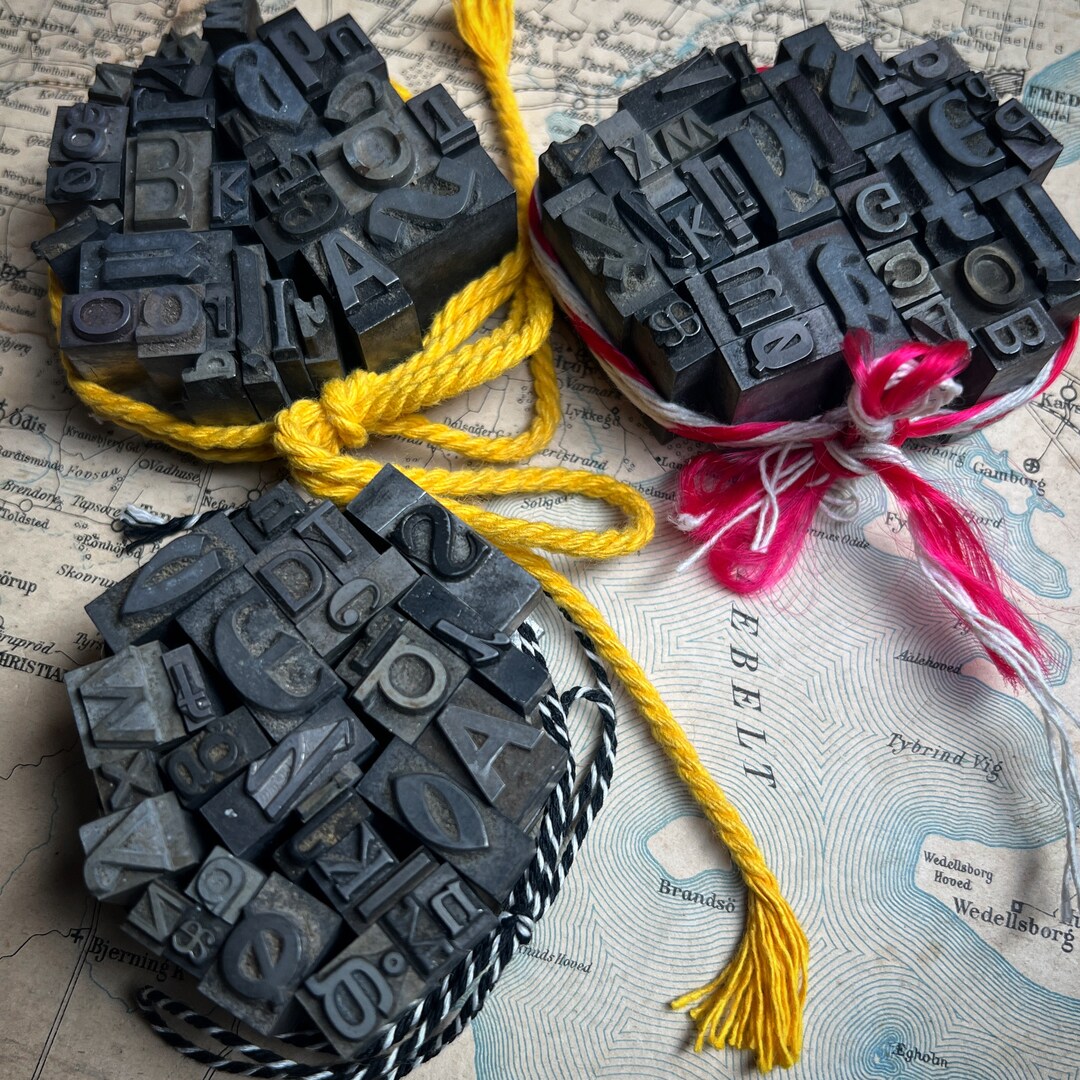 Complete Alphabet, Antique Letterpress Letter Blocks, Vintage Printer ...