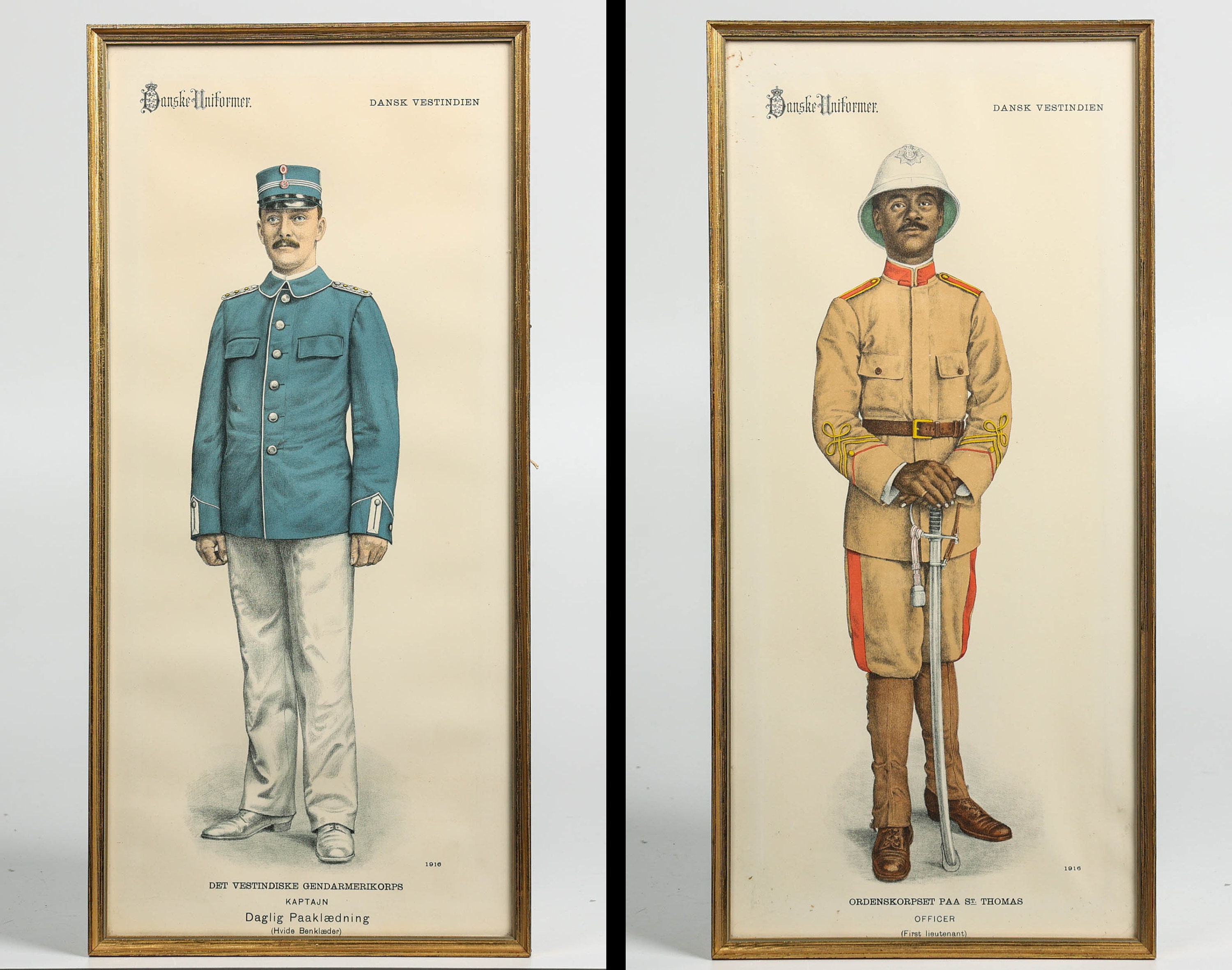 Old Danish Uniforms From 1916, Danish West Indies (today US Virgin ...