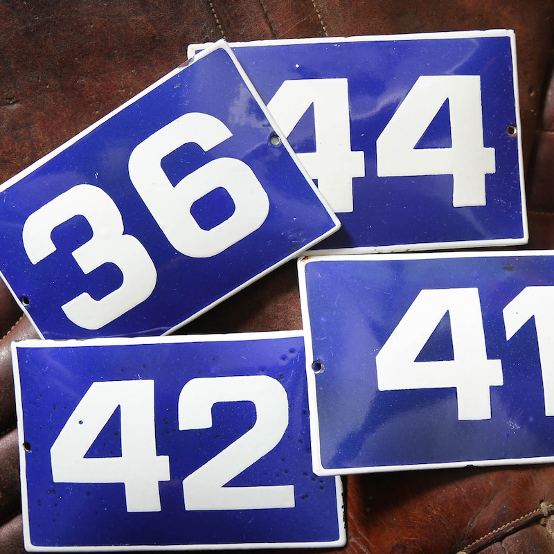 Enamel House Numbers - Etsy