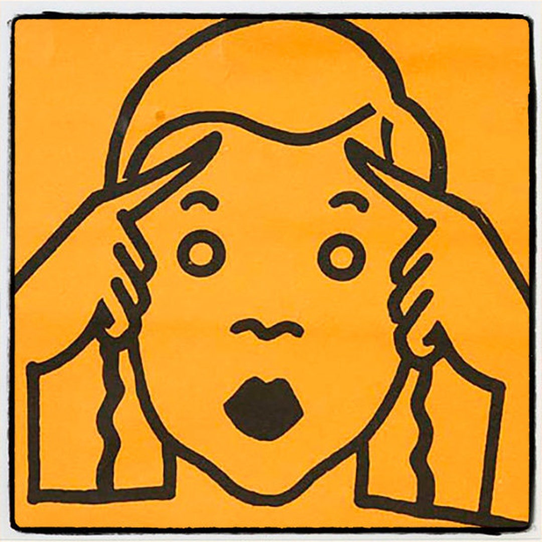 Old Vintage Sign Language School Chart, Educational Wall Chart, 1960s ...