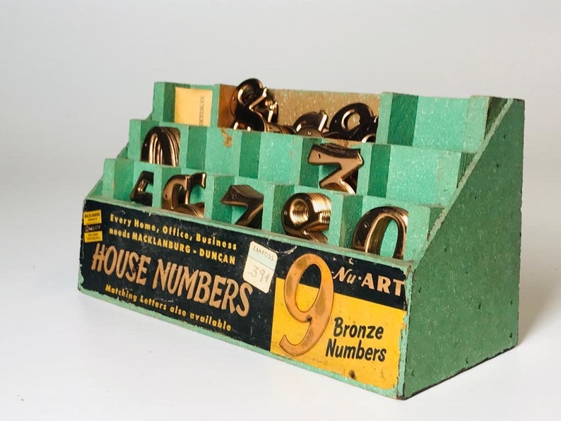 Antique Bronze Numbers Hardware Store Display by Macklanburg Duncan, Nu ...