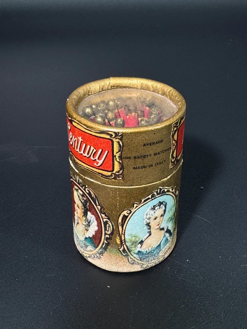 Vintage Italian Matchbox Container – Xviiith Century Design - Etsy