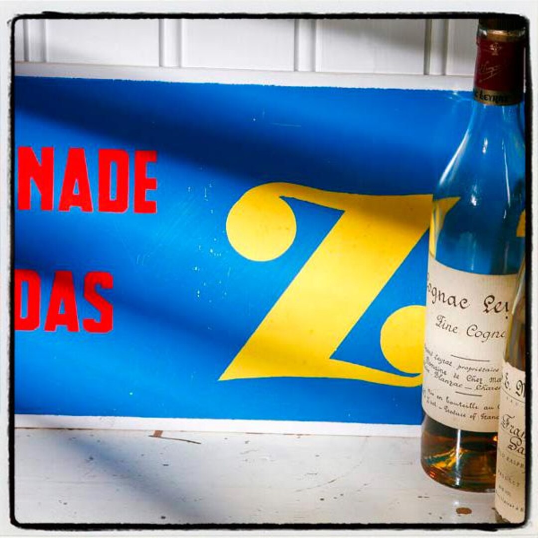 Vintage Plastic Sign - "zim" Lemonade & Soda Advertising (mid-century ...