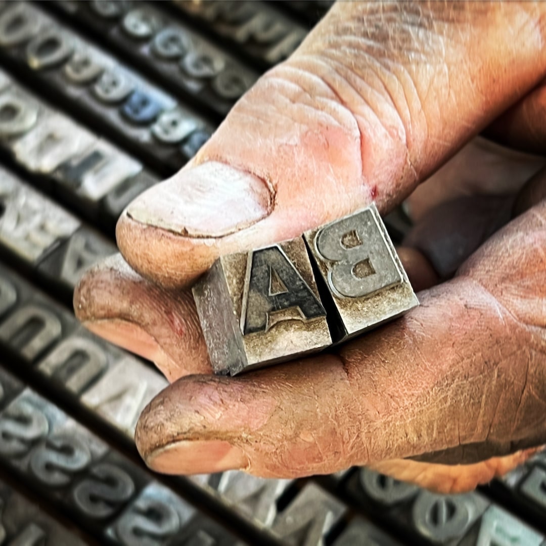 Antique Letterpress Letter Blocks, Universal, Bold, 36pt. Vintage ...