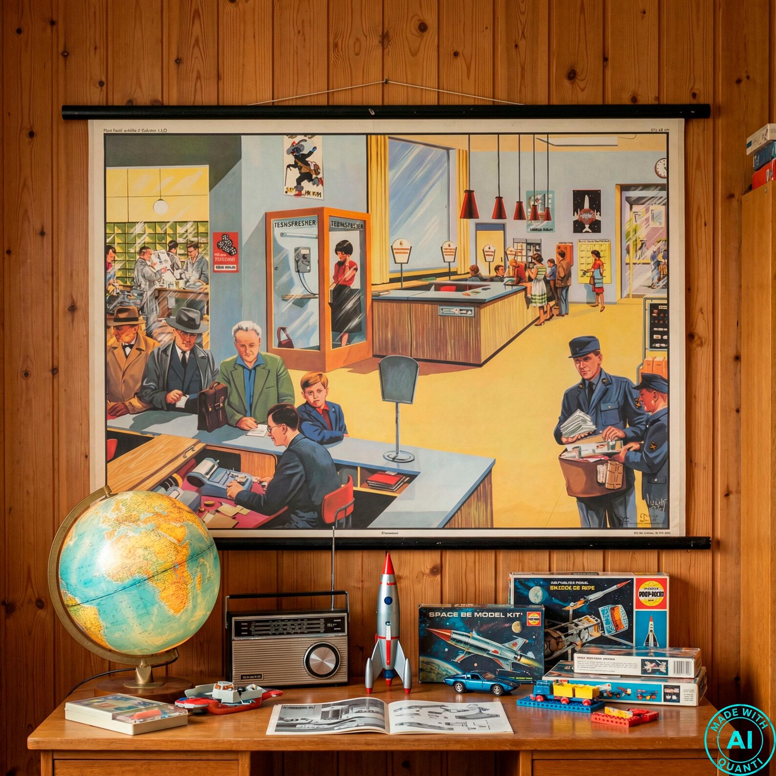 Vintage 1950s German School Poster, Daily Life Education Chart - Etsy