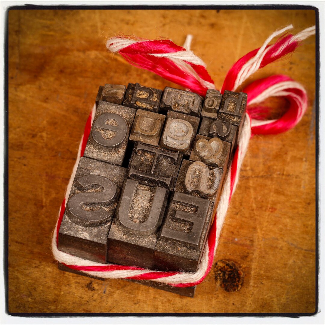 Set of S,u,h,e,g Antique Letterpress Letter Blocks, Vintage Printer ...