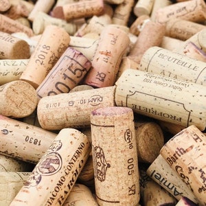 Vintage Wine Corks in a Gift Box, Used Natural Cork, Recycled, Mostly ...