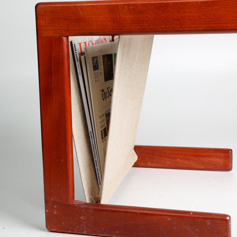 Side Table With Newspaper / Magazine Holder in Canvas, Sold as a DIY ...