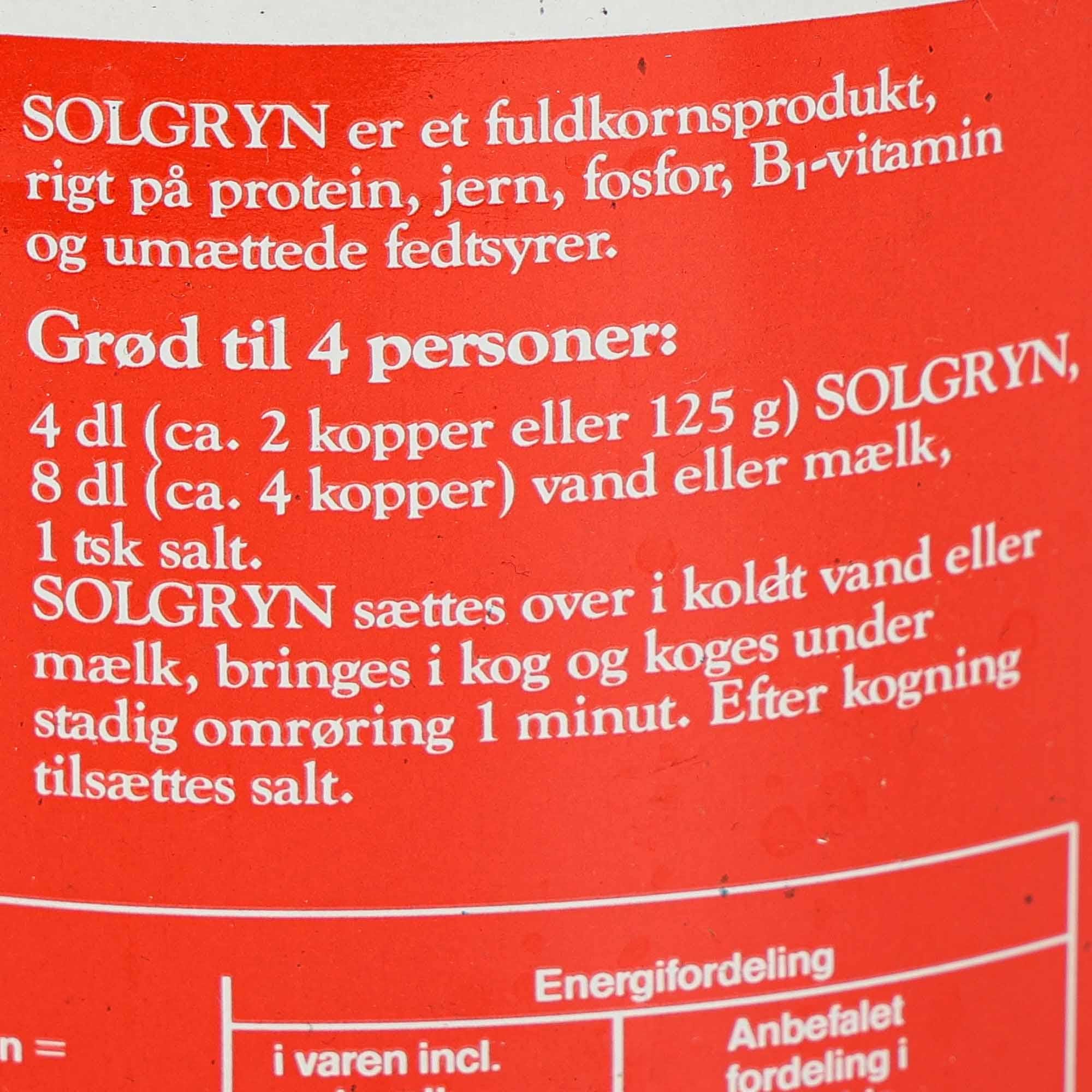 Old Vintage OTA Sol Gryn Can From Denmark "havregryn" Oatmeal, Solgryn ...