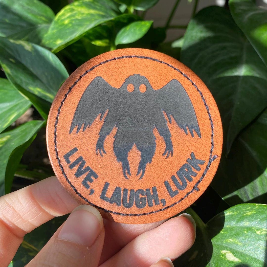 Engraved Leather Patch, Hats, Cryptid, Backpacks, Iron on Patch ...