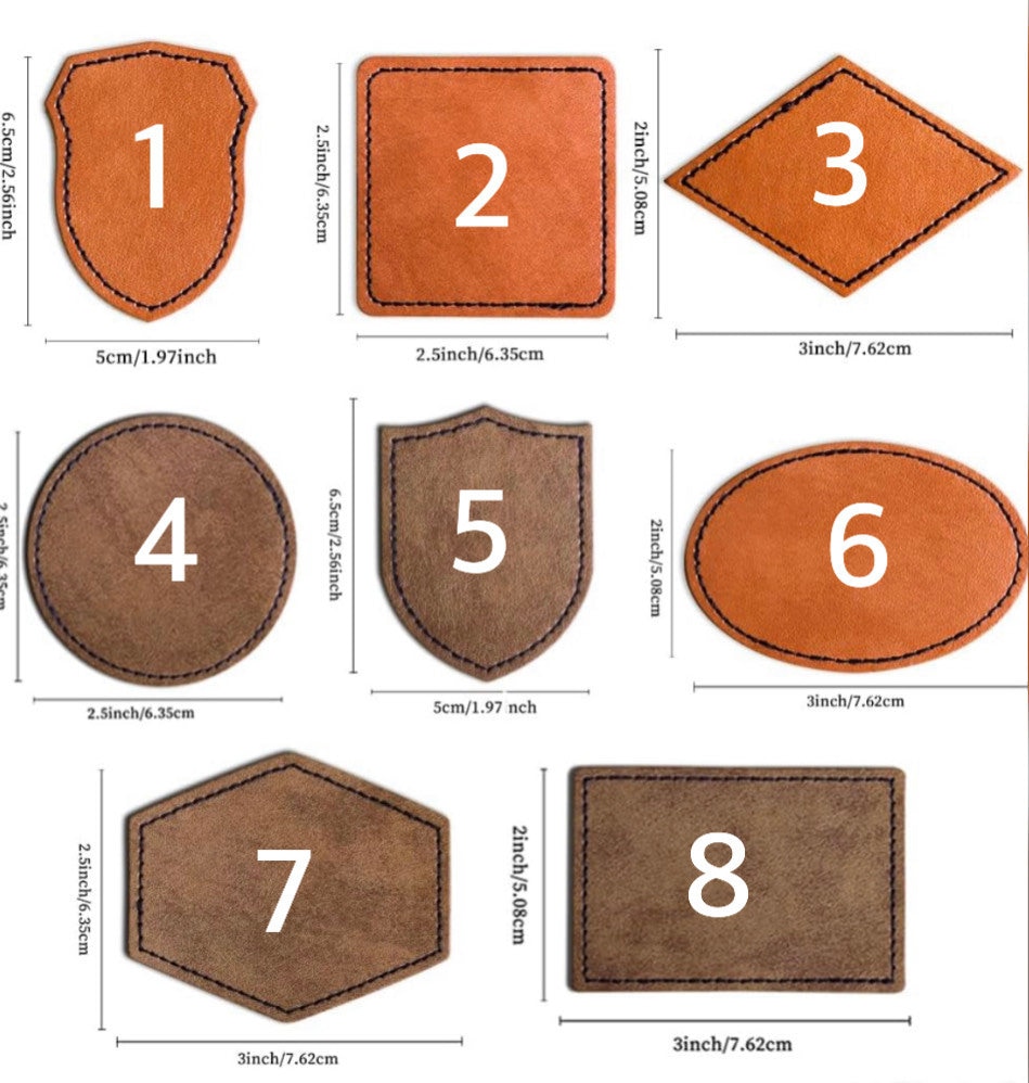 Engraved Leather Patch for Hats, Bags, Backpacks, Iron on Patch, Custom ...