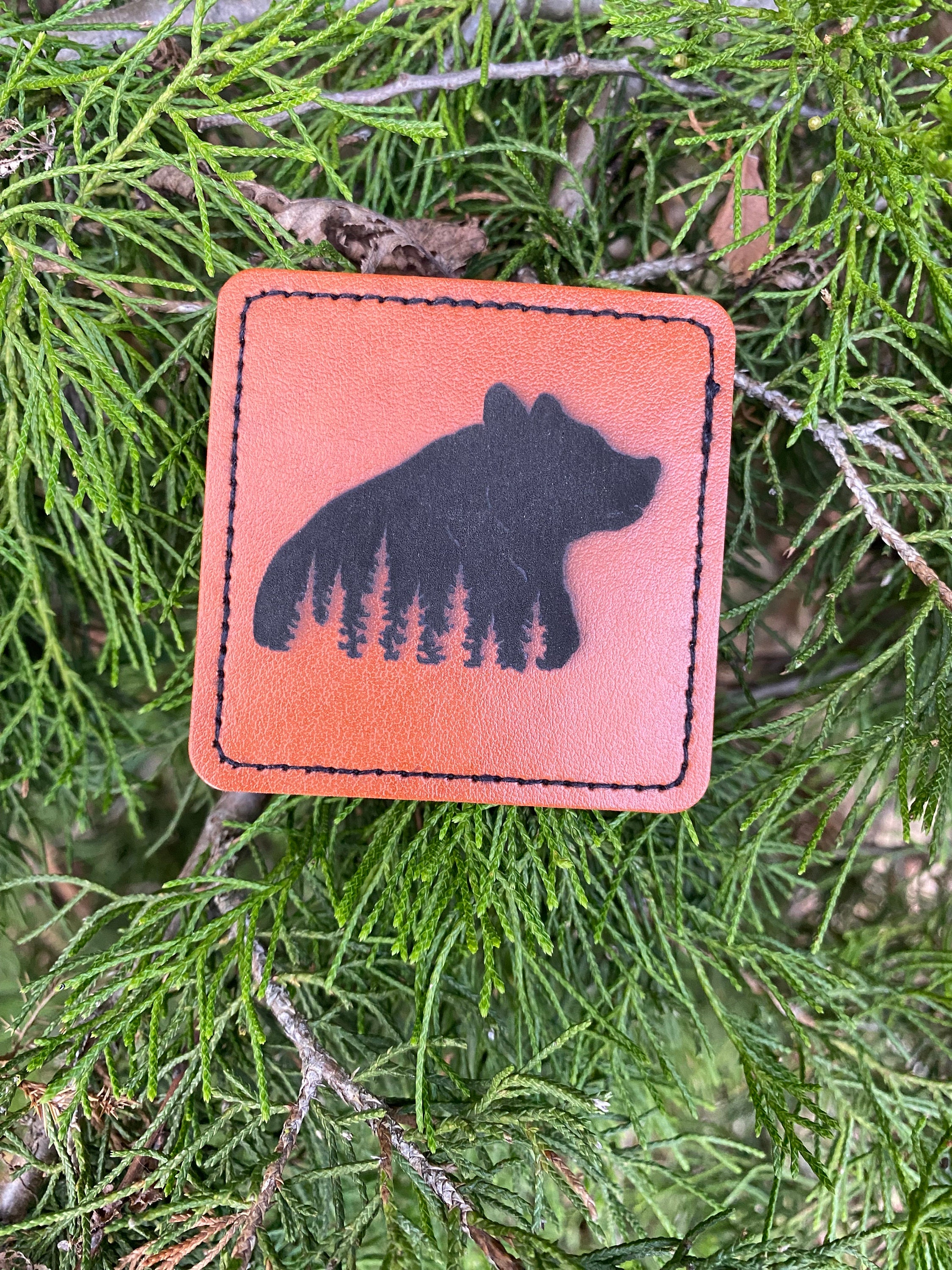 Engraved Leather Patch for Hats, Bags, Backpacks, Iron on Patch, Custom ...