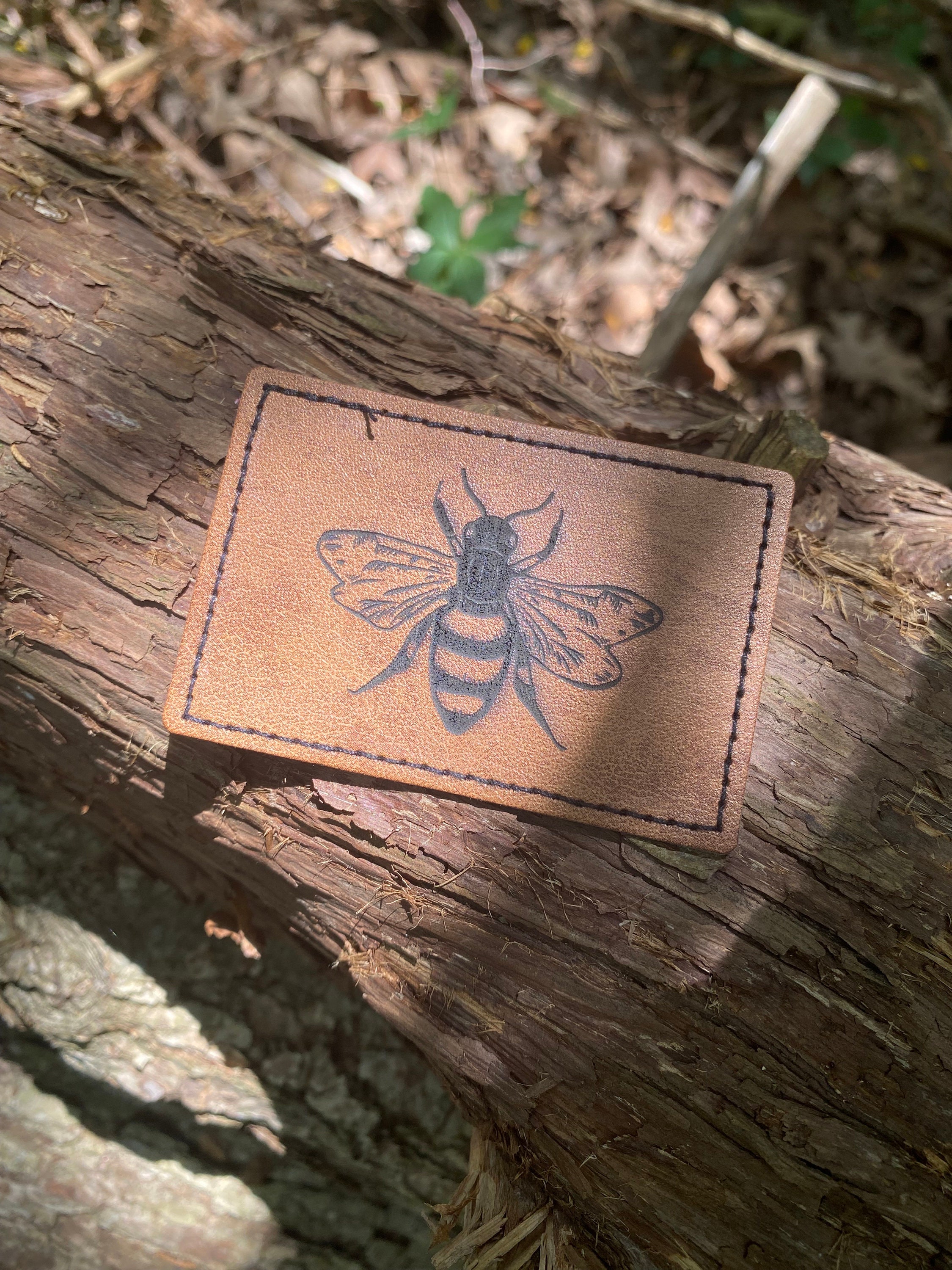 Engraved Leather Patch for Hats, Bags, Backpacks, Iron on Patch, Custom ...