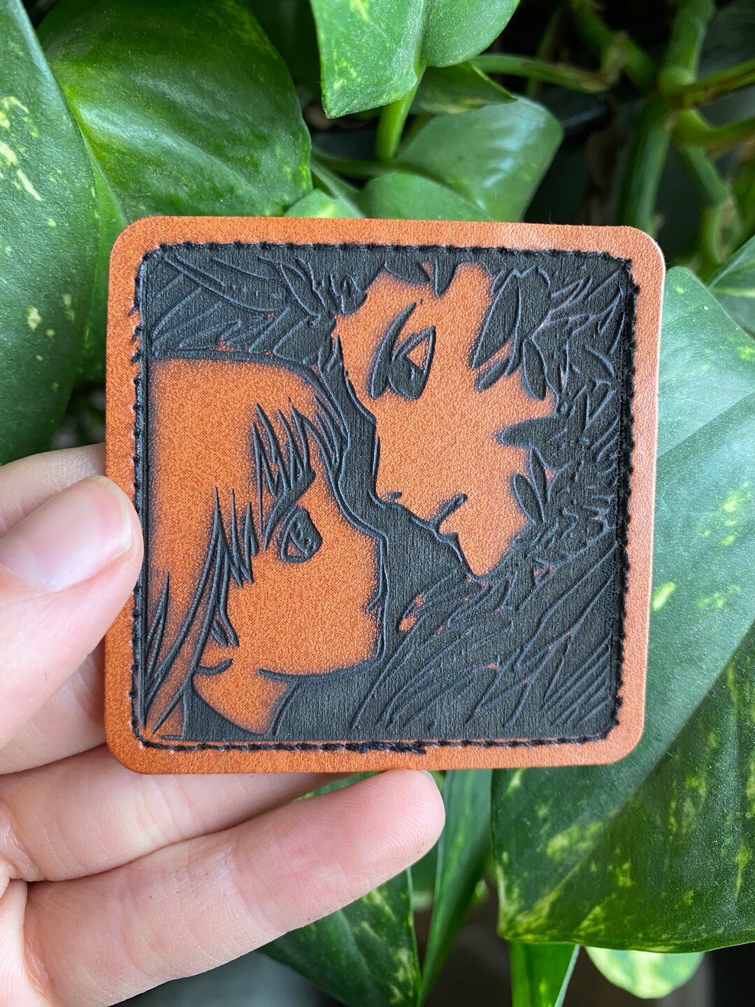 Engraved Leather Patch for Hats, Bag, Backpack, Iron Patch, Custom ...