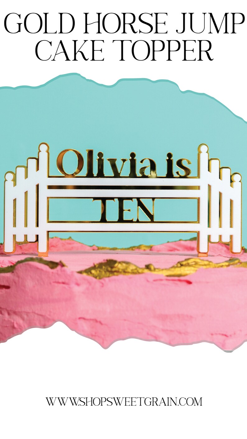 Equestrian Birthday Cake Topper Horse Jump Hunter Jumper - Etsy