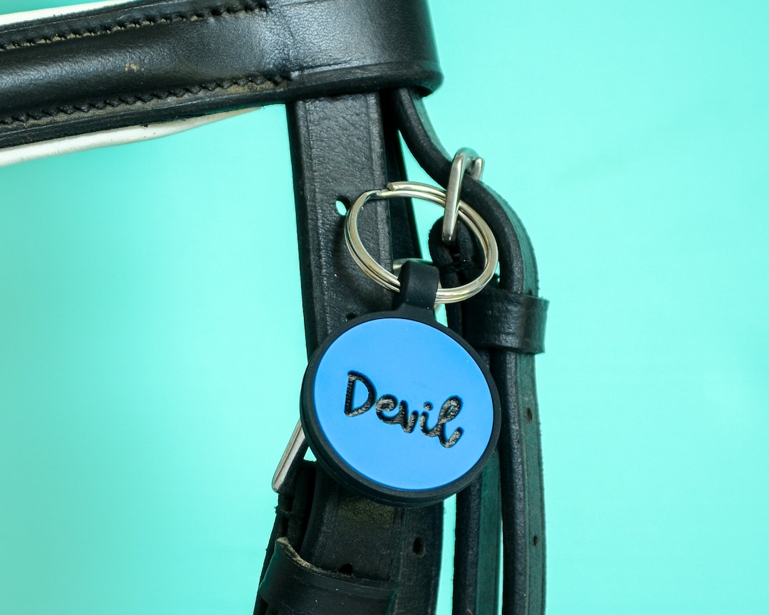 Blue Bridle Tag Horse Tack Identifier Horse Bridle Tag Tack Tag Laser ...