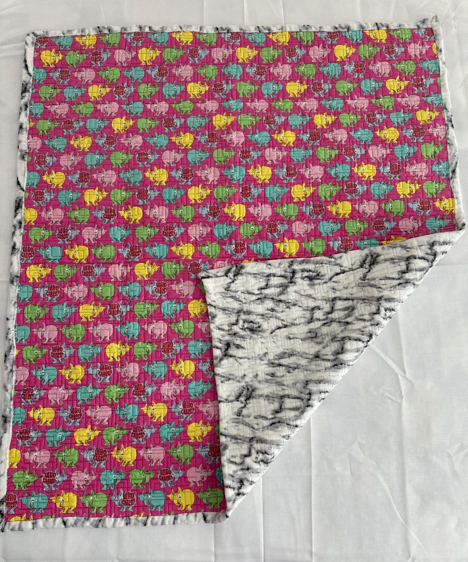 Dr. Seuss Horton the Elephant Baby Quilt, Handmade With Pipping ...